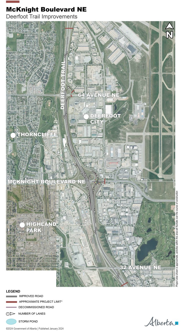 McKnight Boulevard NE – Deerfoot Trail Improvements