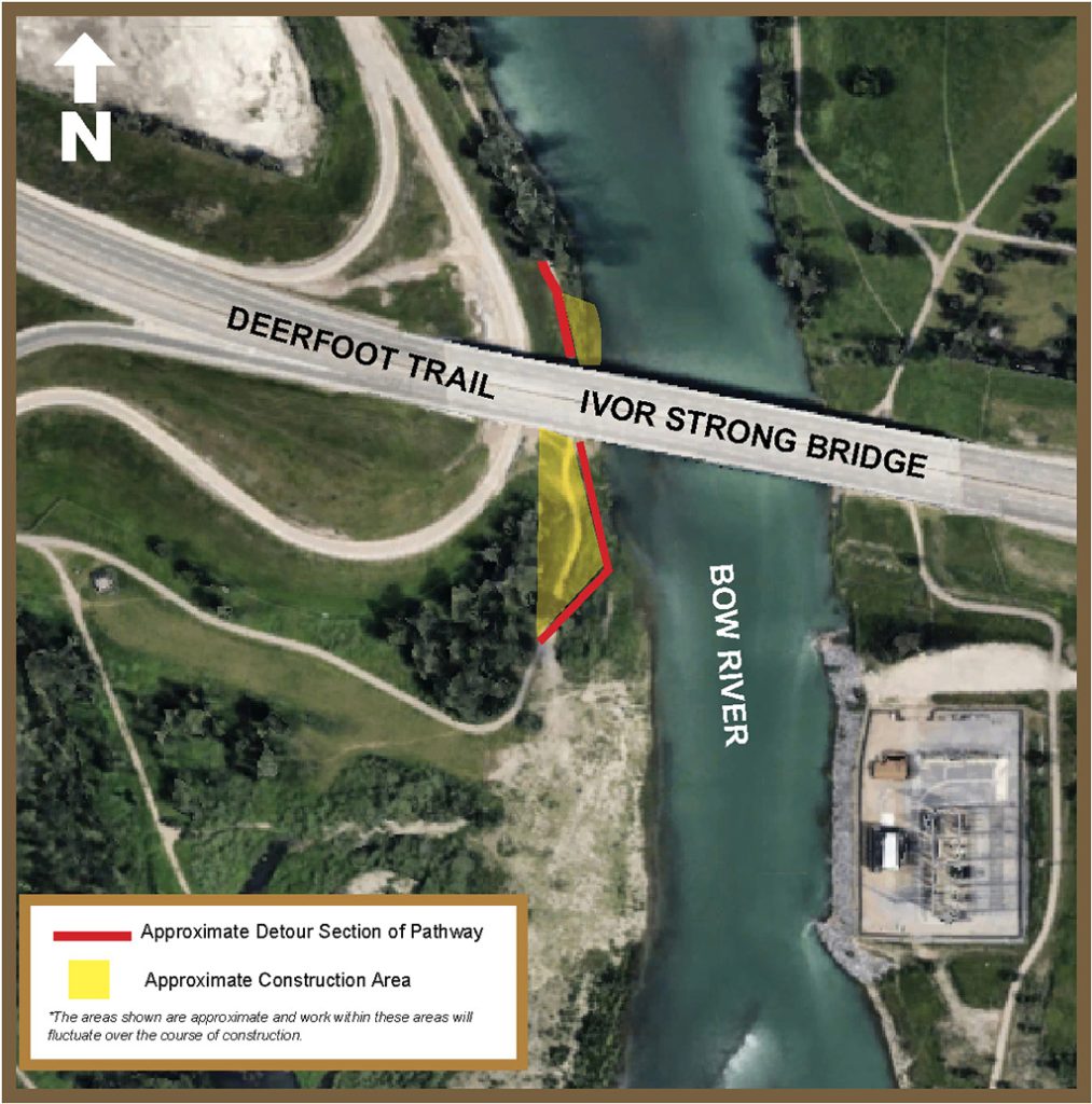 Pathway re-alignment – Deerfoot Trail Improvements