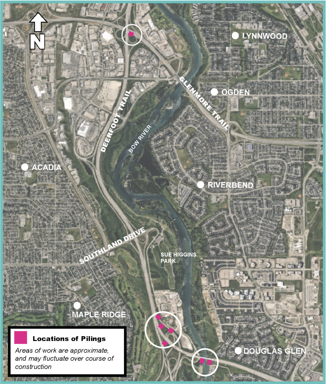 Piling activities – Deerfoot Trail Improvements